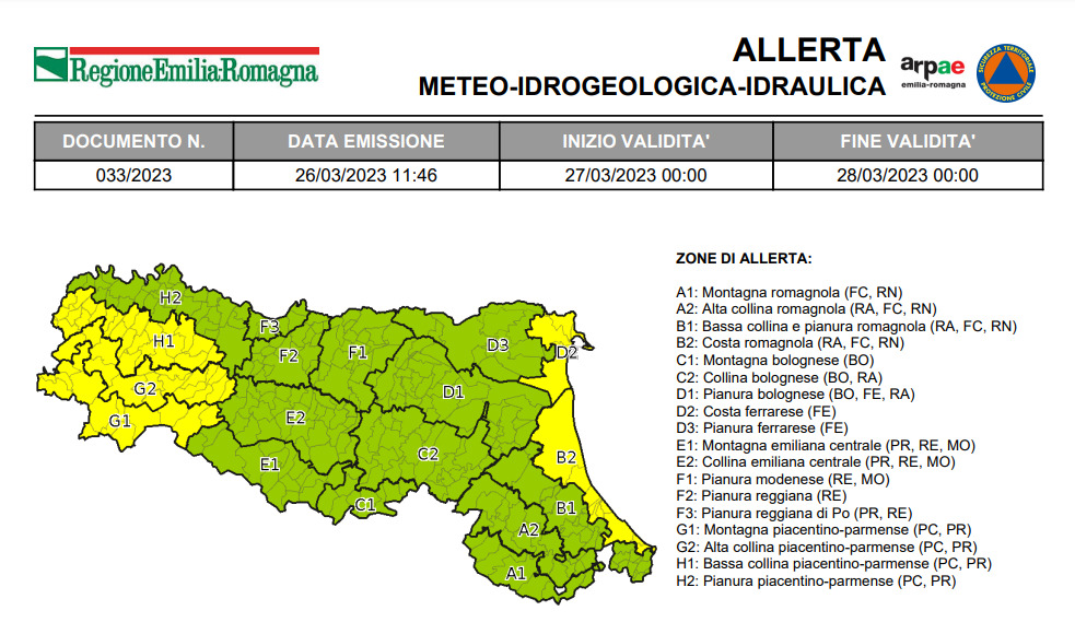 Allerta gialla in Emilia per vento forte | 24Emilia