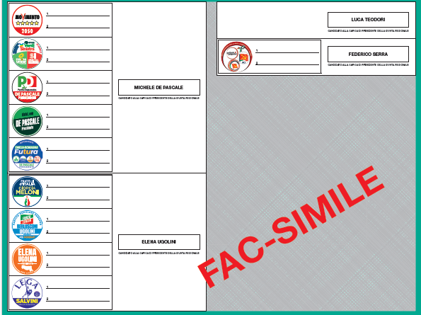 Regionali, fac simile scheda del voto | 24Emilia